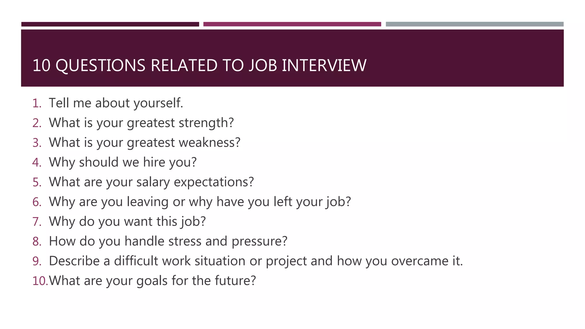 Job Interview | PPT