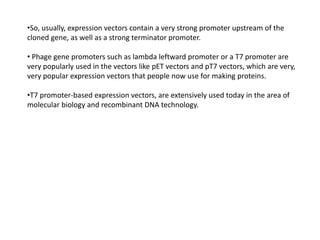 Expression vector, baculovirus expression vector | PPTX