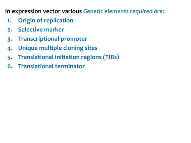Expression vectors | PPTX