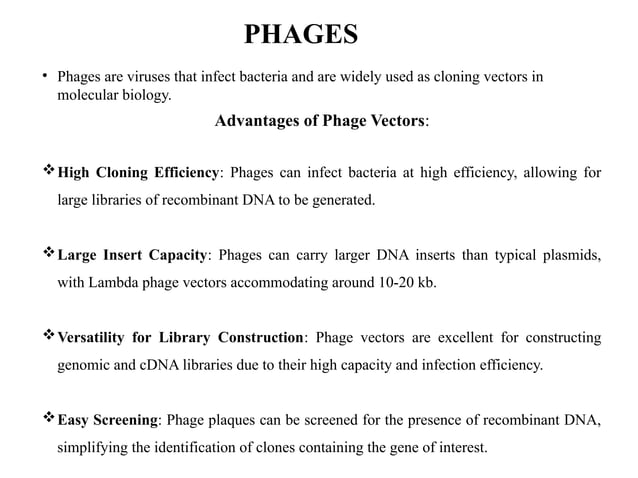 EXPRESSION VECTORS and bacteriophage vectors.pptx