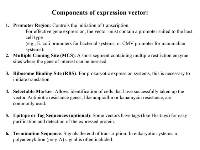 EXPRESSION VECTORS and bacteriophage vectors.pptx