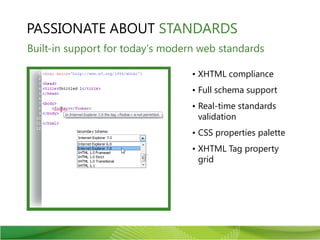 Introducing the new features in Expression Web 3 | PPTX | Web Design and HTML | Internet