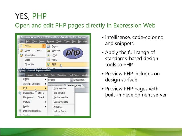 Introducing the new features in Expression Web 3 | PPTX | Web Design ...