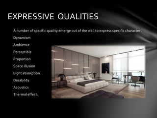 Expressive characteristics of wall | PPT