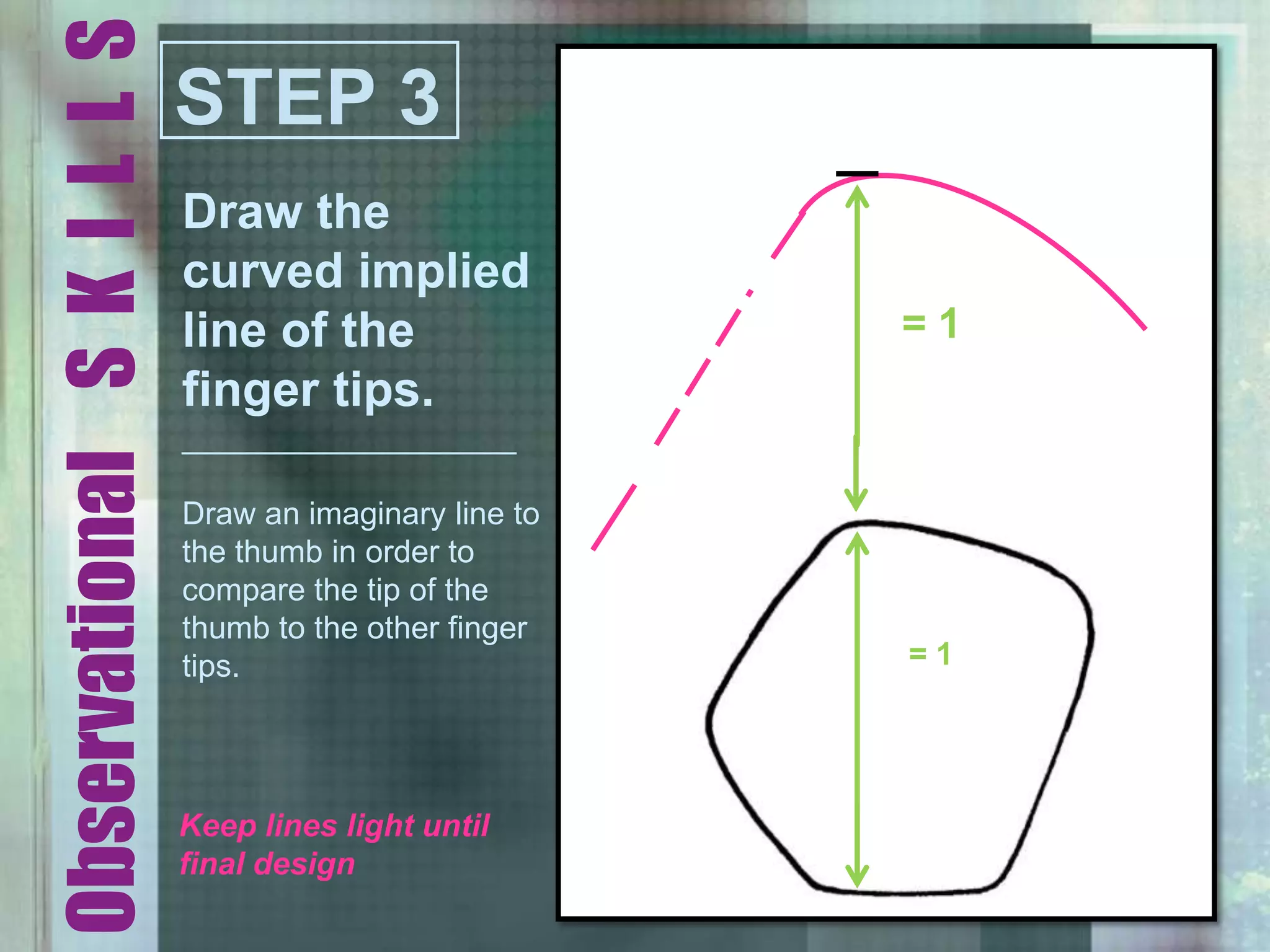 Observational Drawing skills- contour line hands | PPTX