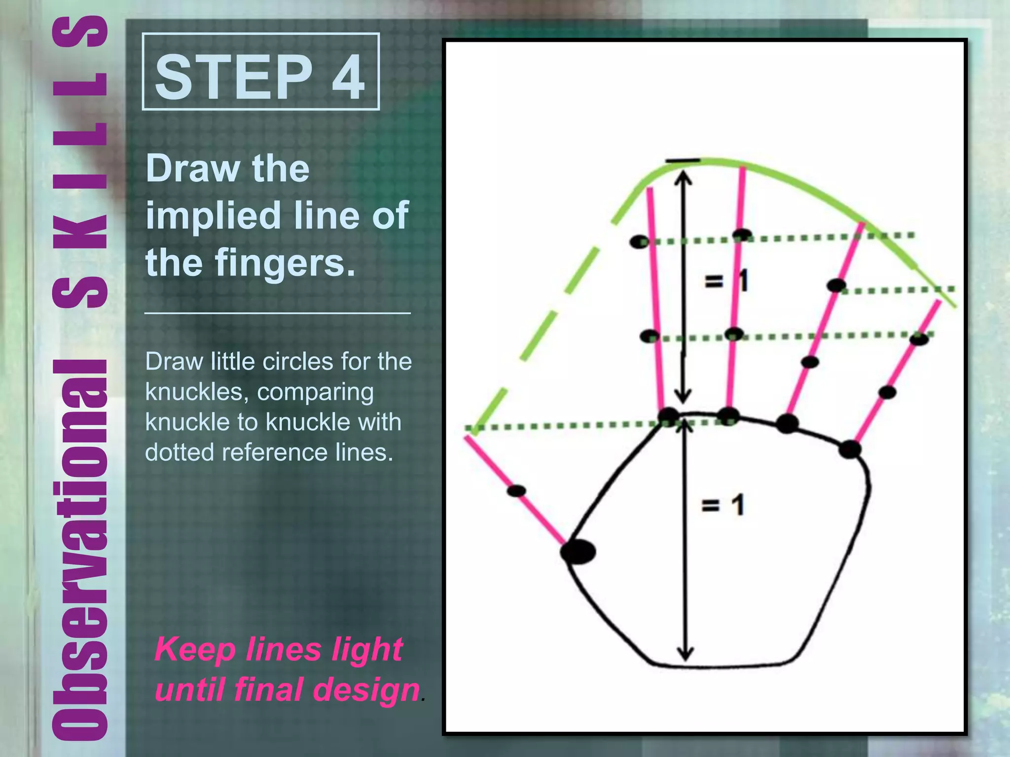 Observational Drawing skills- contour line hands | PPTX