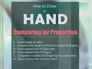 Observational Drawing skills- contour line hands | PPT