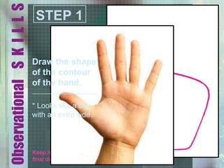 Observational Drawing skills- contour line hands | PPT
