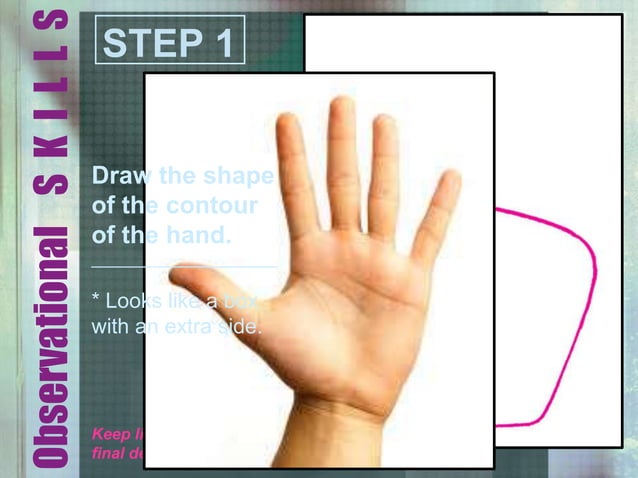Observational Drawing skills- contour line hands | PPT