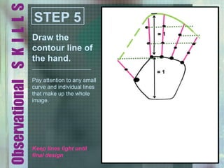 Observational Drawing skills- contour line hands | PPT
