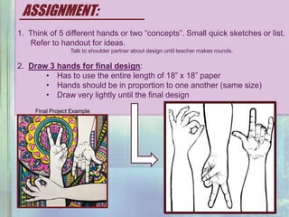 Observational Drawing skills- contour line hands | PPT