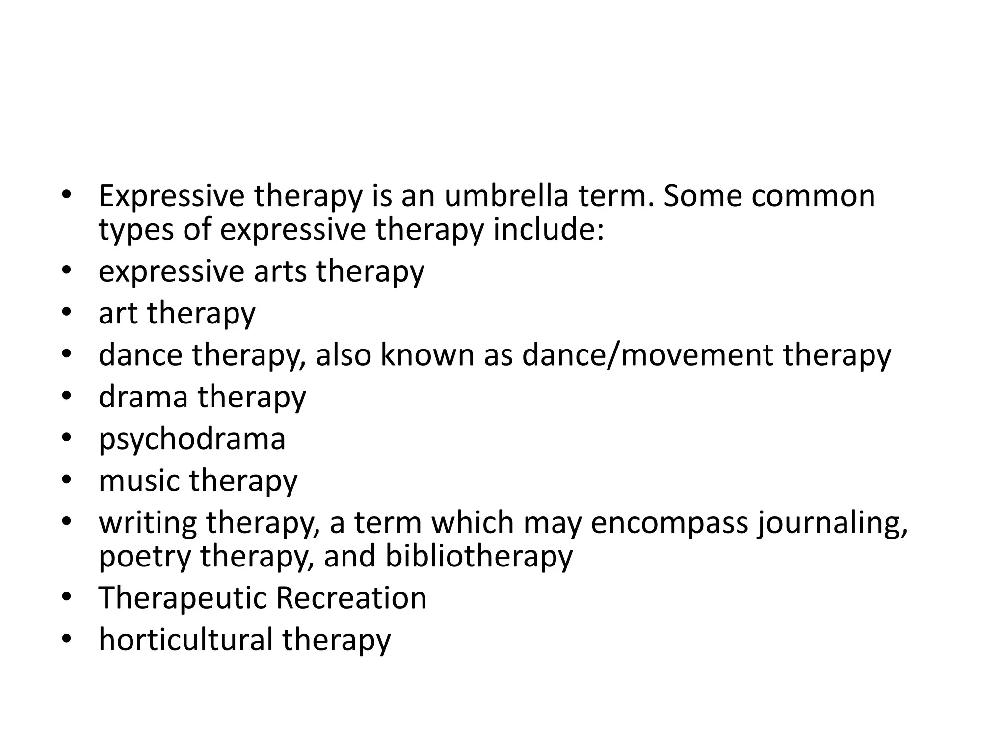Expressive therapy | PPTX
