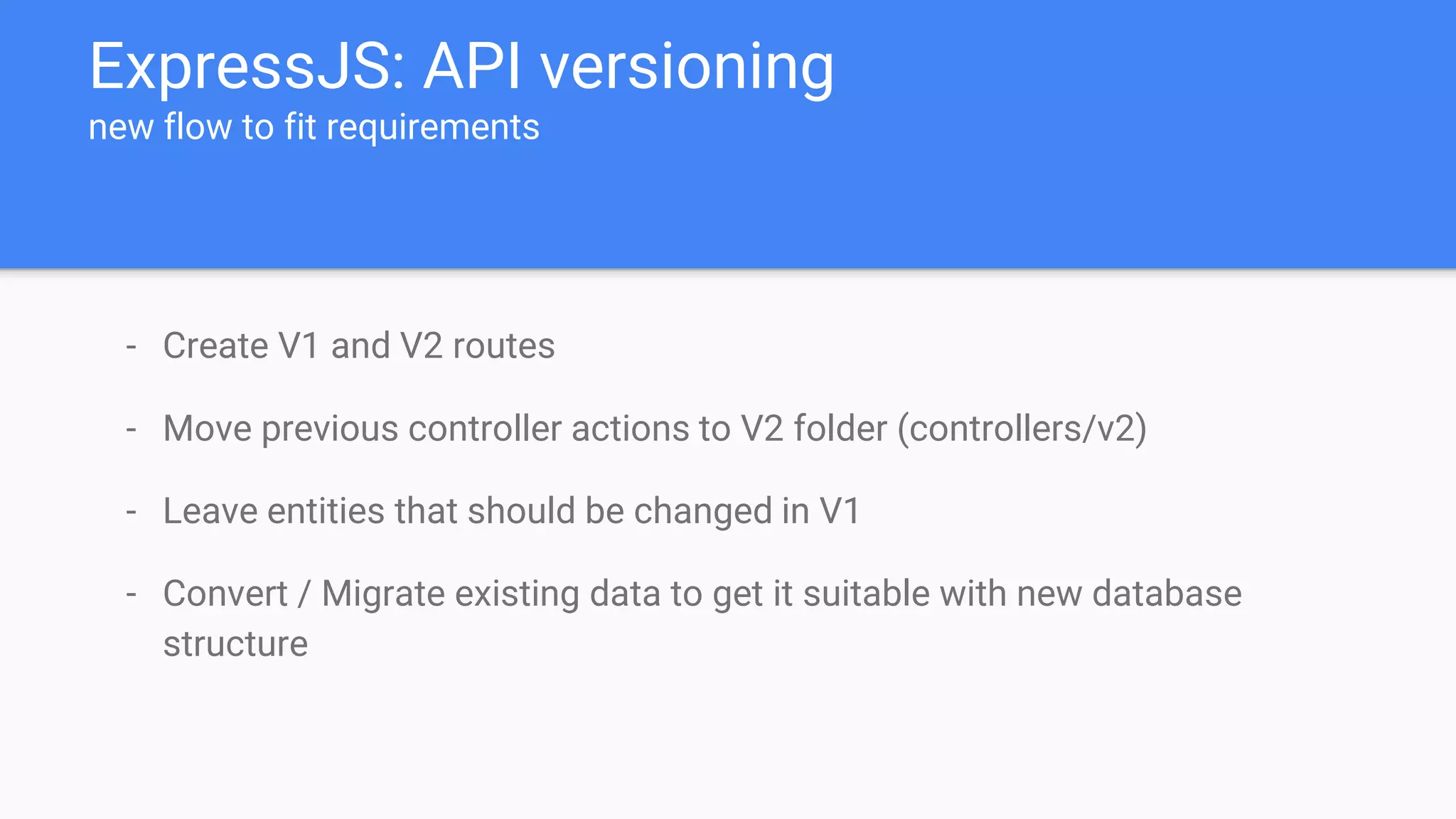 Express js api-versioning | PPTX | Technology & Computing