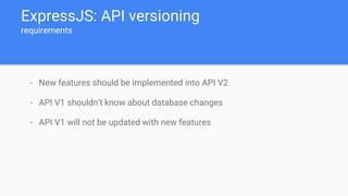 Express js api-versioning | PPTX | Technology & Computing