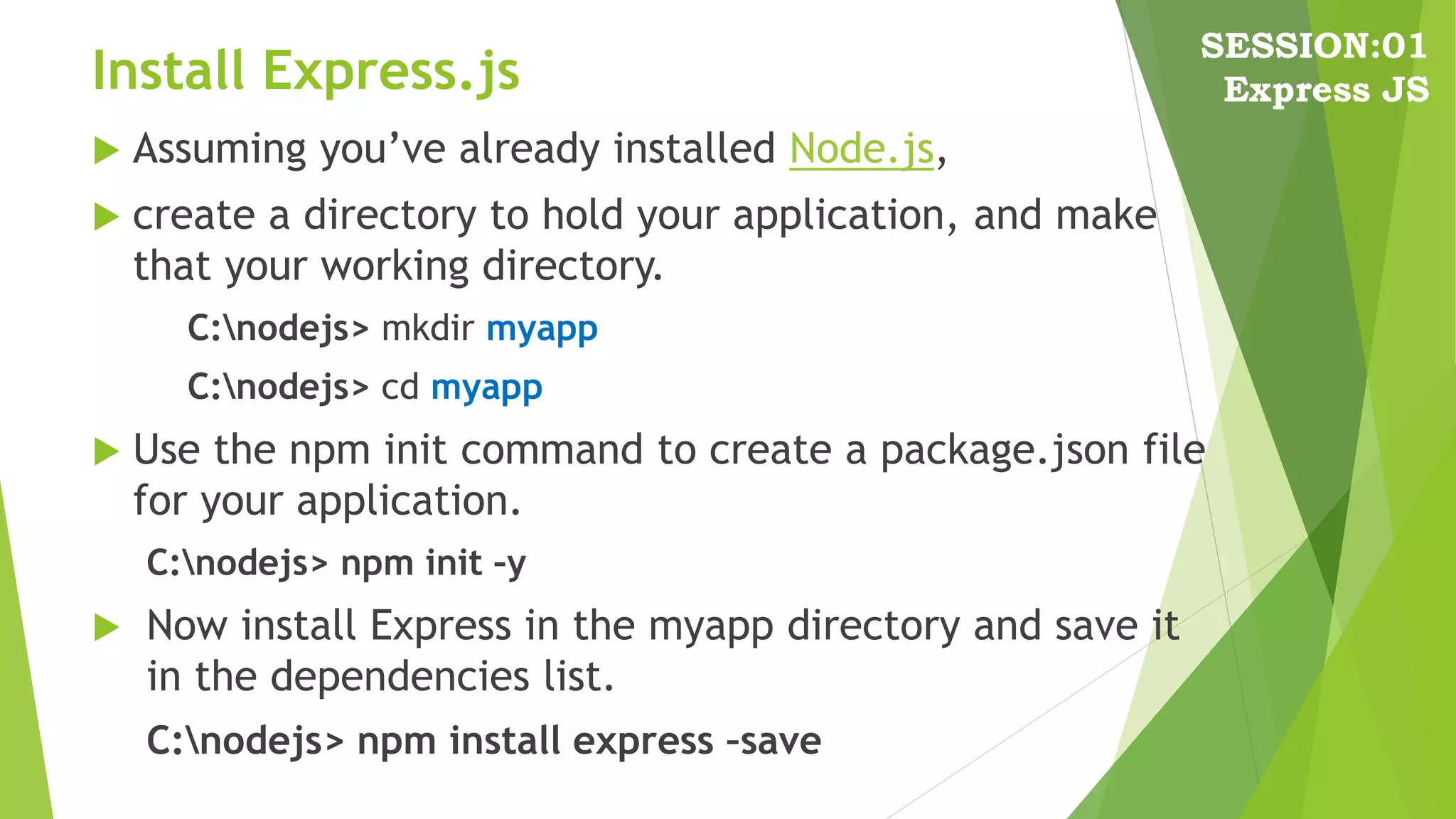 ExpressJs Session01 | PPTX