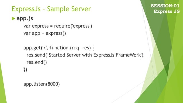 ExpressJs Session01 | PPT
