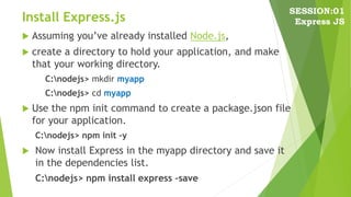 ExpressJs Session01 | PPTX