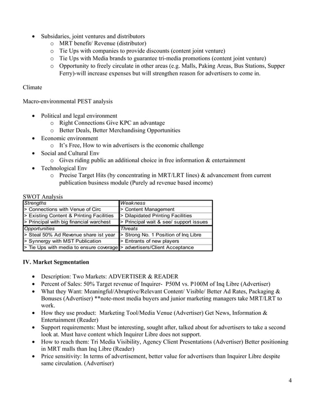 Freely Circulated Newspaper Marketing Plan + Case Study | PDF