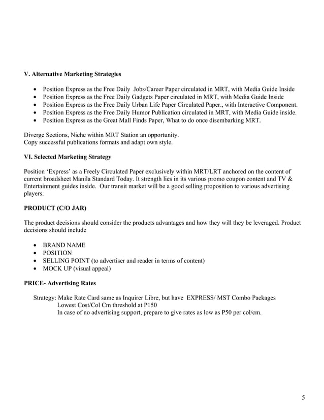 Freely Circulated Newspaper Marketing Plan + Case Study | PDF