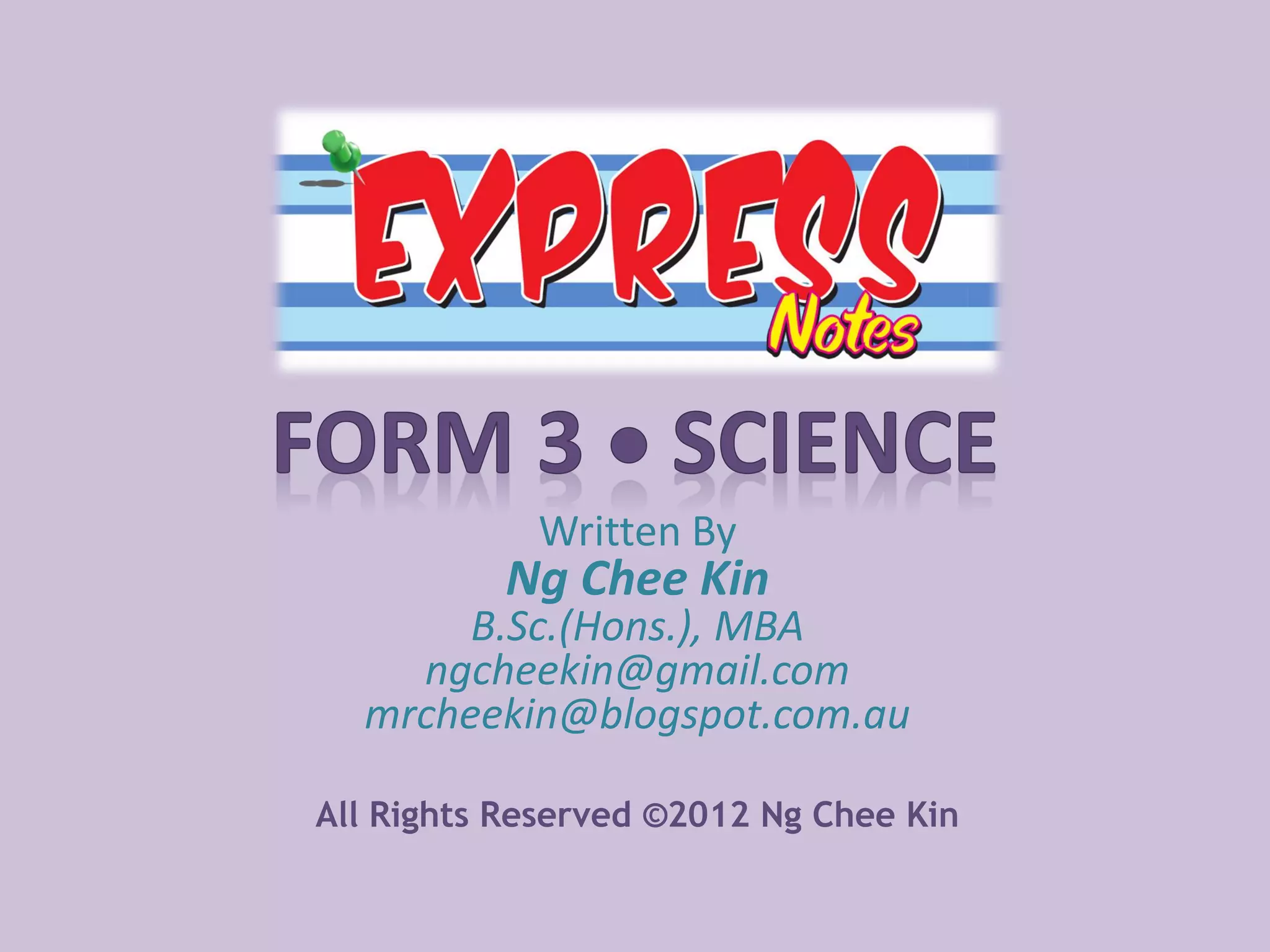 Express notes science form 3 | PDF