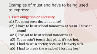 EXPRESS OBLIGATION USING MODALS. For Grade 9 Learners | PPTX