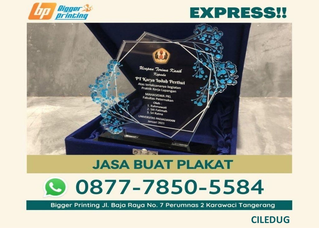 EXPRESS, Wa./Call. 0877-7850-5584, Jasa Buat Plakat di Ciledug ...