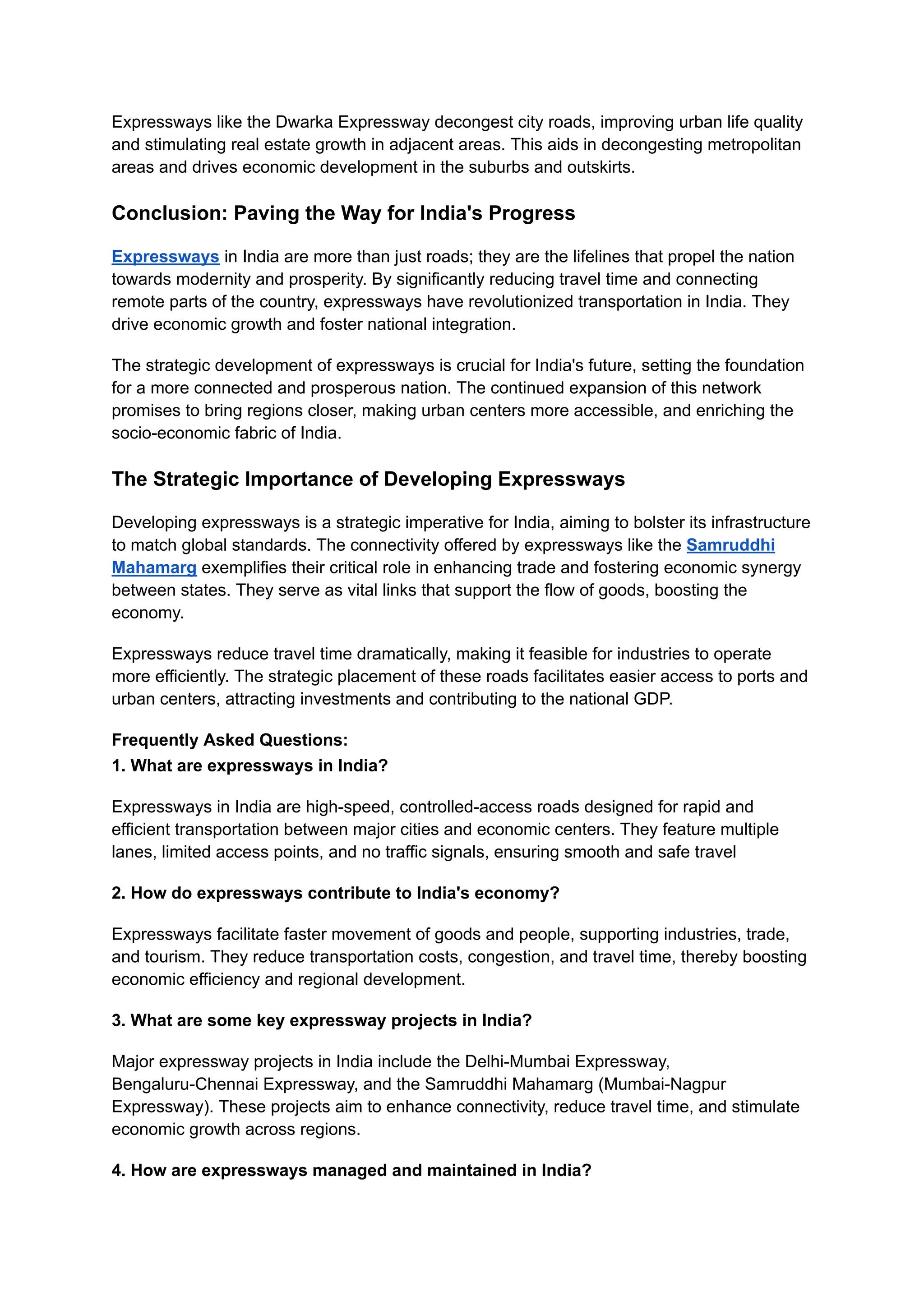 Expressways of India: A Comprehensive Guide | PDF