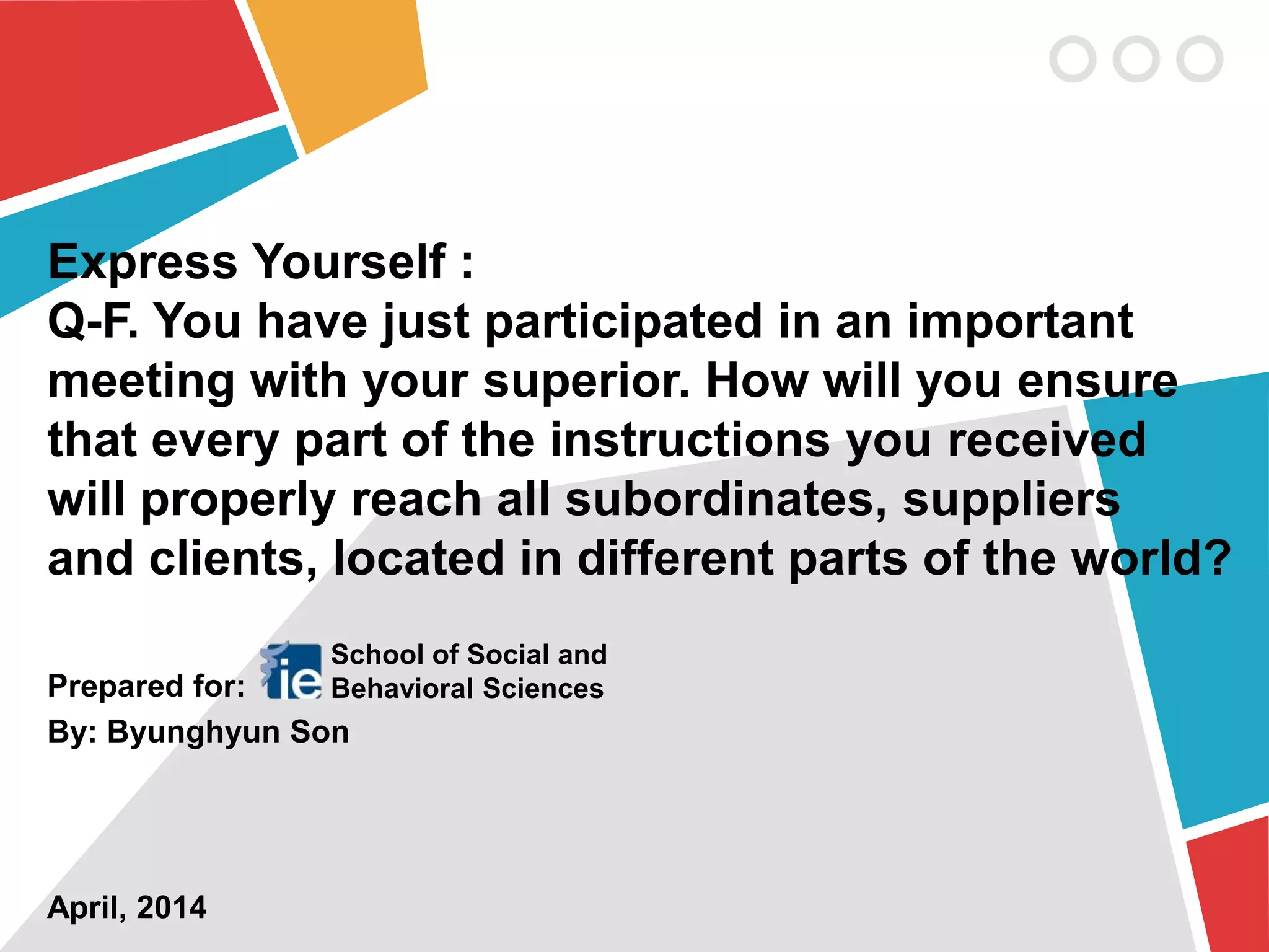 IE - Express Yourself | PPT