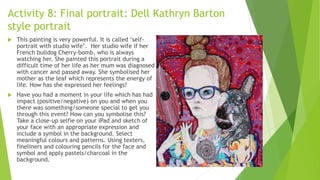 Express yourself portrait 2020 grade 6 | PPTX