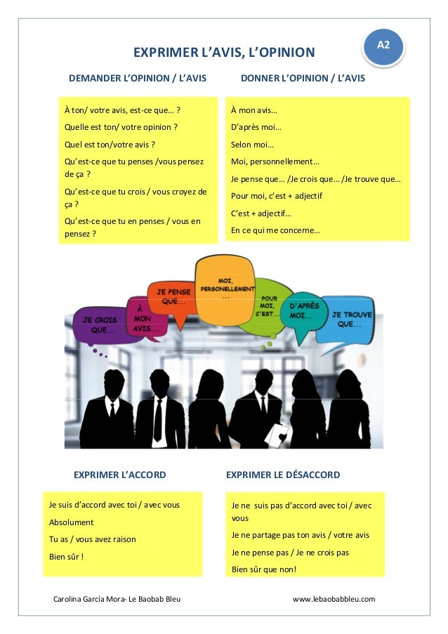 Exprimer l'opinion (A2)