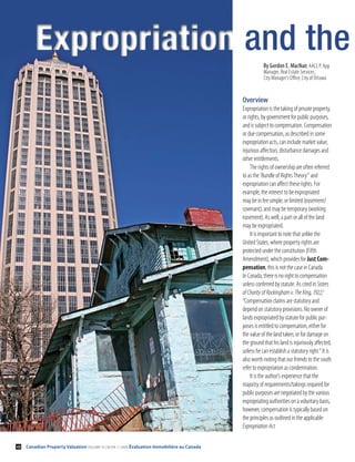 Expropriation And Partial Taking Article Published Feb 09 | PDF