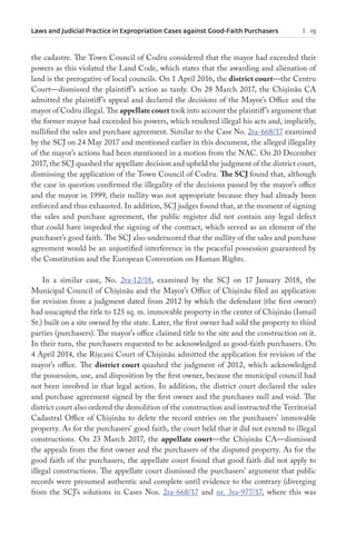 Expropriation from good faith purchasers: Is the judicial practice ...