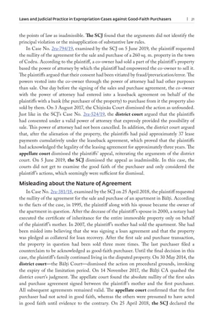 Expropriation from good faith purchasers: Is the judicial practice ...