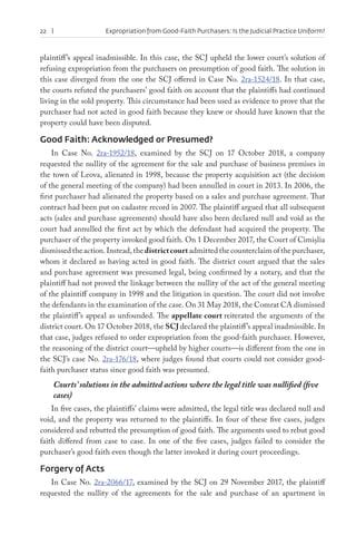 Expropriation from good faith purchasers: Is the judicial practice ...