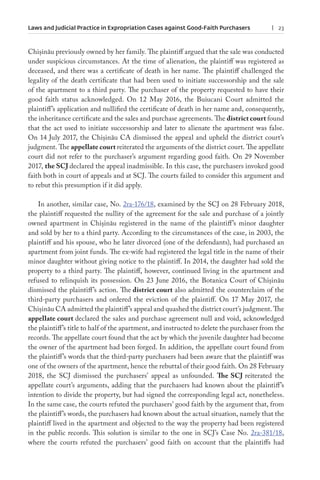 Expropriation from good faith purchasers: Is the judicial practice ...