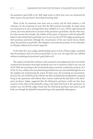 Expropriation from good faith purchasers: Is the judicial practice ...