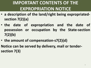 Expropriation transfers in south africa | PPTX