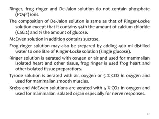Expt. 1 Introduction to in vitro pharmacology and physiological salt ...