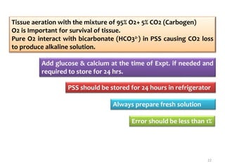 Expt. 1 Introduction to in vitro pharmacology and physiological salt ...