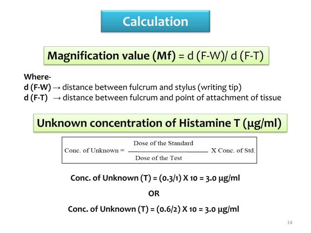 Expt. 6 Bioassay of histamine using guinea pig ileum by matching method ...