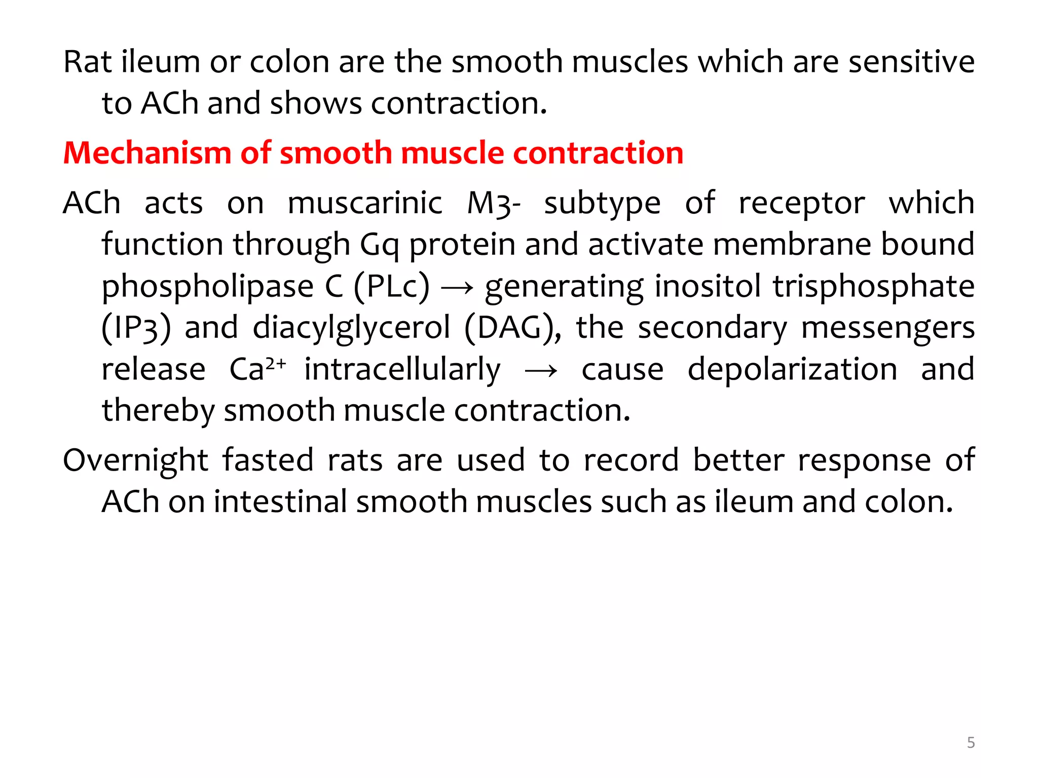 Expt. 7 Bioassay of acetylcholine using rat ileum by four point ...