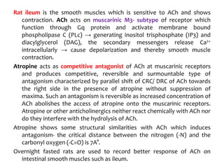 Expt. 9 Effect of atropine on DRC of acetylcholine using rat ileum | PPTX