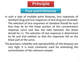 Expt. 2 Bioassay of acetylcholine using rat ileum by four point ...