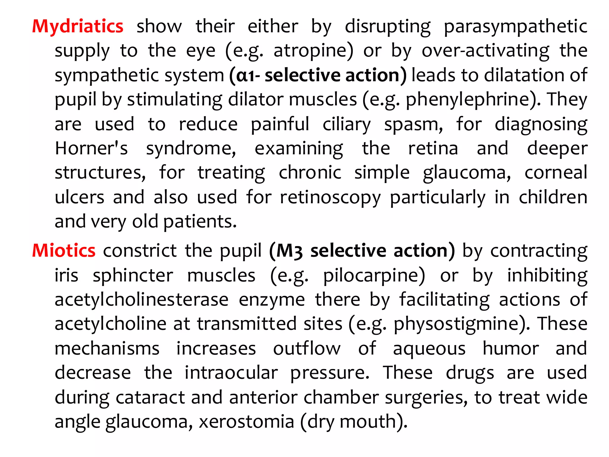 Expt. 3 Study of mydriatic and miotic effects on rabbit eye. | PDF