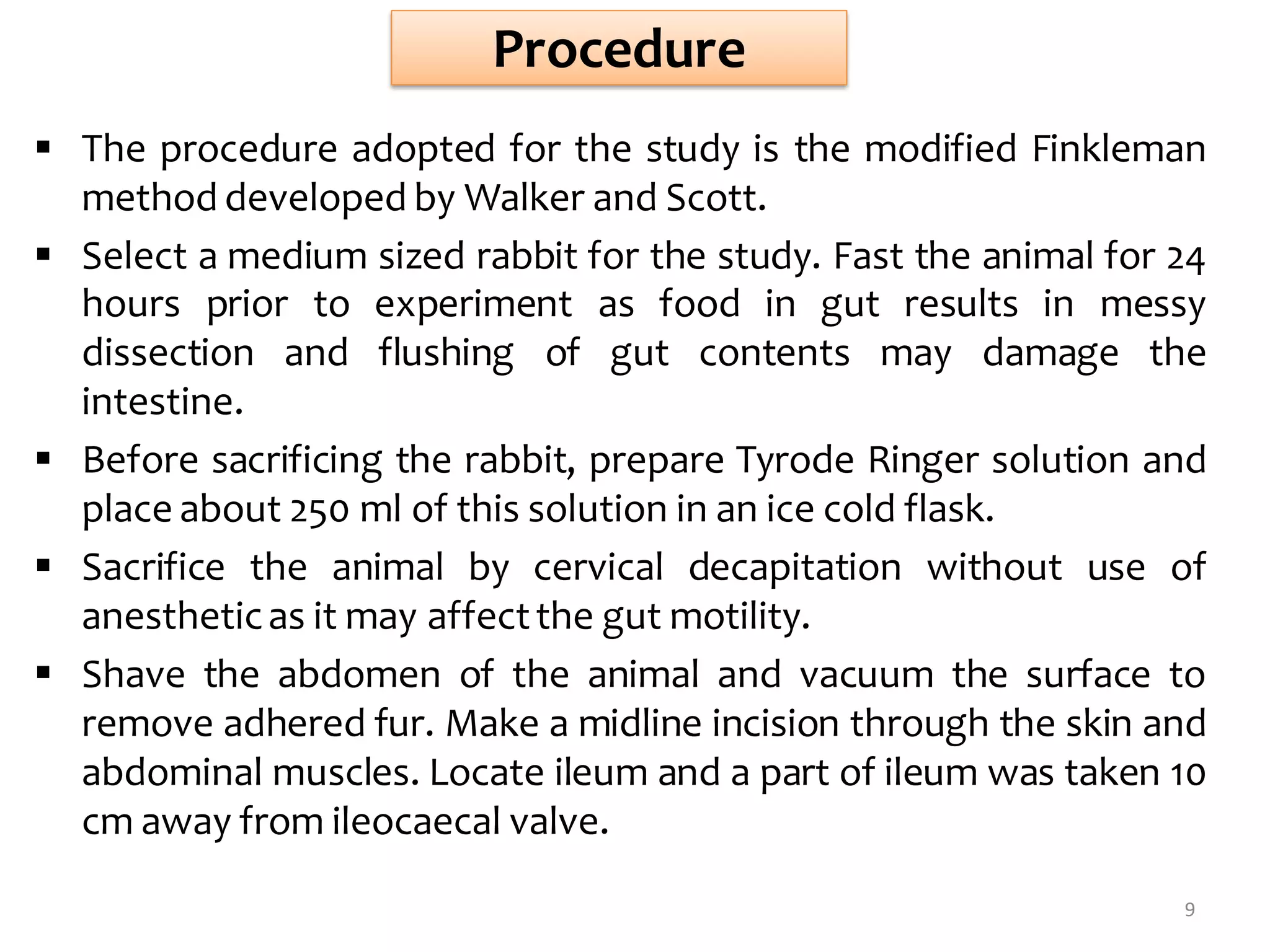 Expt. 6 Study of effect of drugs on gastrointestinal motility | PDF