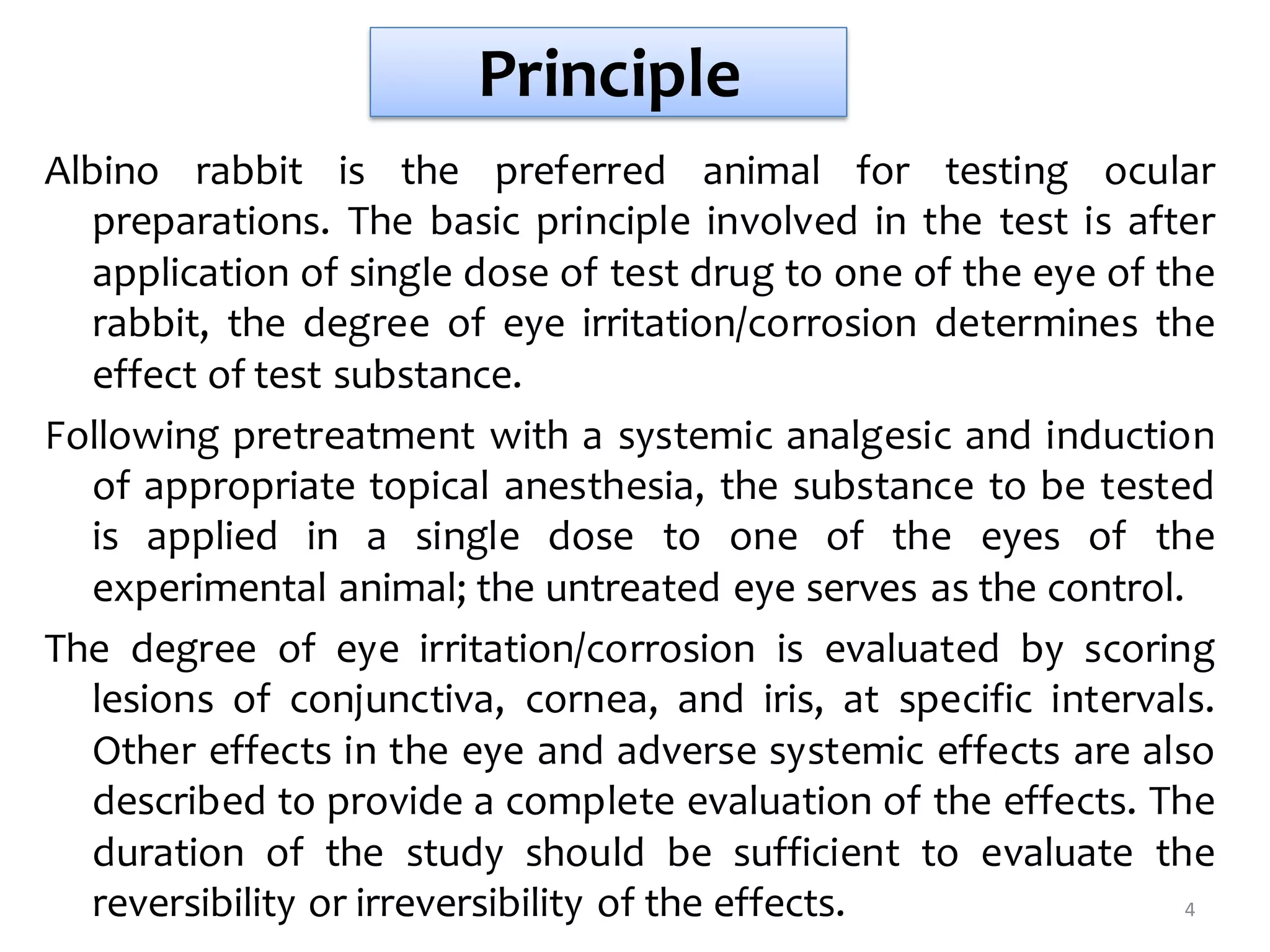 Expt. 11 Determination of acute eye irritation corrosion of a test ...