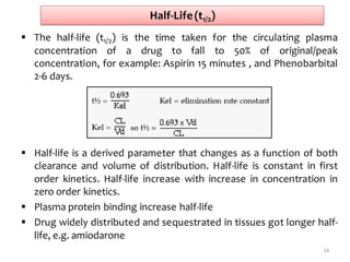 Expt. 13 Calculation of pharmacokinetic parameters from a given data | PDF