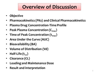 Expt. 13 Calculation of pharmacokinetic parameters from a given data | PDF