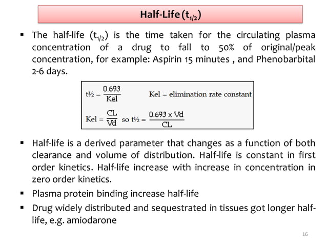 Expt. 13 Calculation of pharmacokinetic parameters from a given data