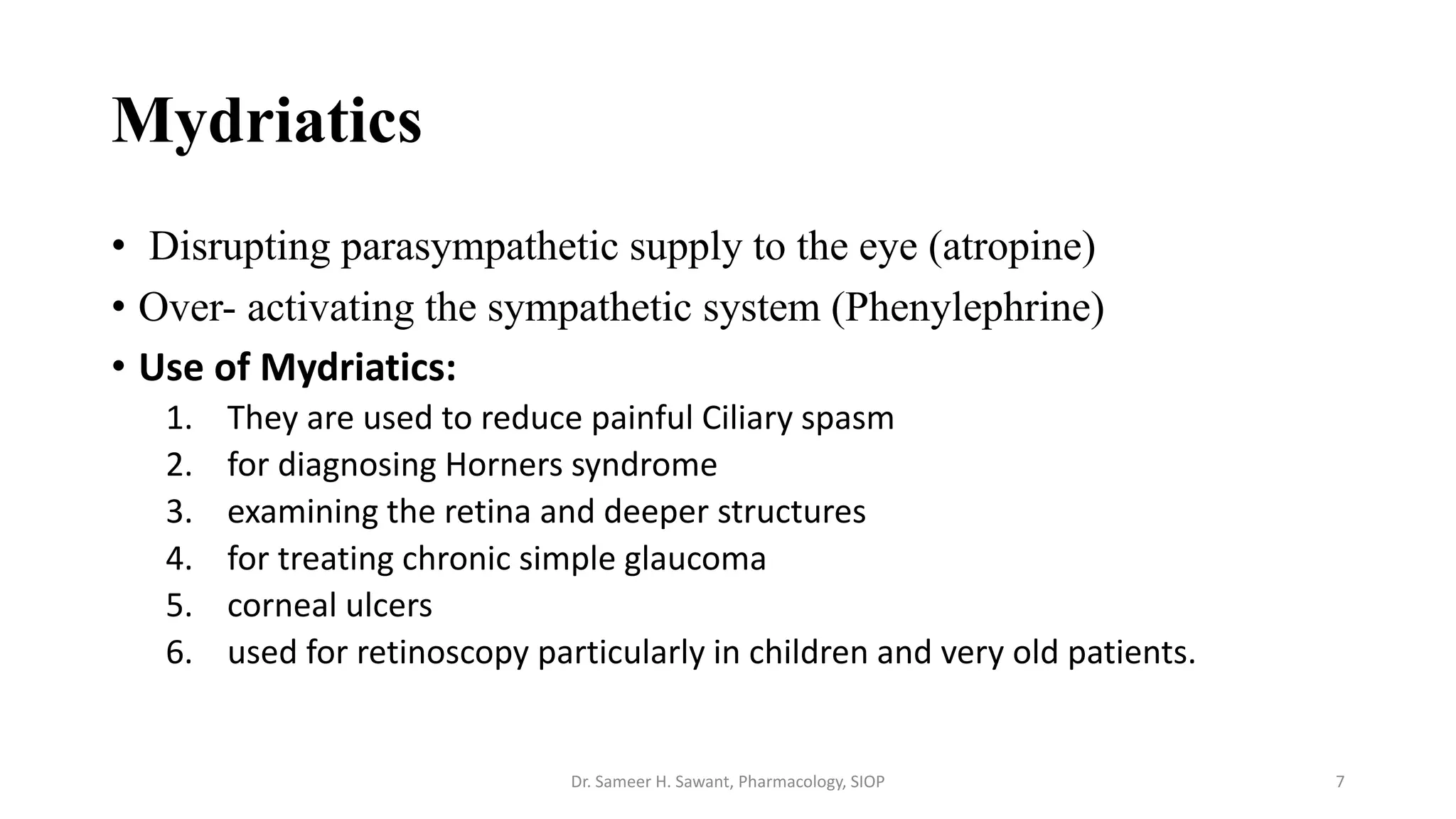 Study of Mydriatic and Miotic effect on rabbit eye | PPTX